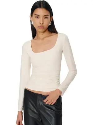 REFORMATION Kayla Knit Top Ivory