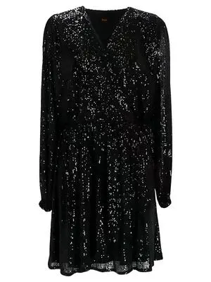 BOSS Sequin-Embellished Mini Dress