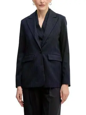 BENETTON Pinstripe Blazer - Blue