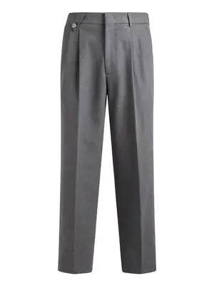 Etro Button Pleated Wool Trousers - Grey