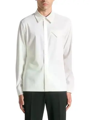 MANIÈRE DE VOIR Tom Slim-fit White Tailored Stretch Shirt