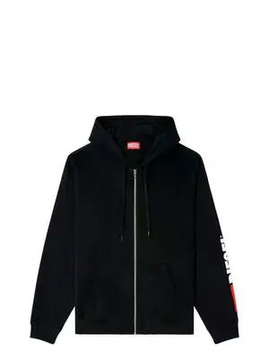 DIESEL Logo-printed Hoodie - Black