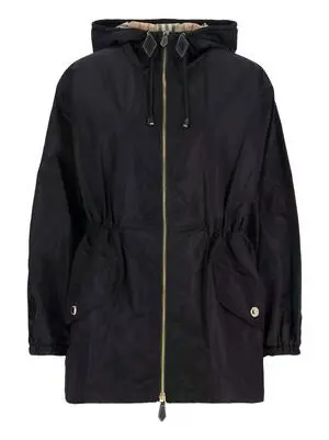 Burberry Hooded Drawstring Coat - Black