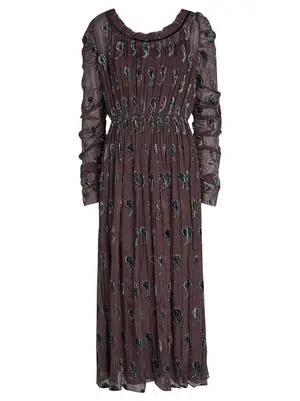 Tory Burch Paisley-devoré Silk-blend Midi Dress - Brown
