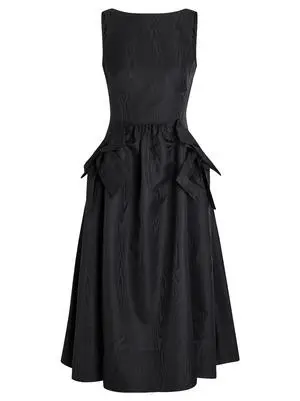 Rebecca Vallance Narcissa Jacquard Taffeta Midi Dress - Black