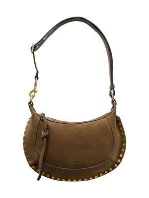 Isabel Marant Oskan Moon Studded Shoulder Bag - Brown