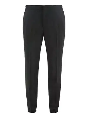 Zegna Pressed-crease Trousers - Black