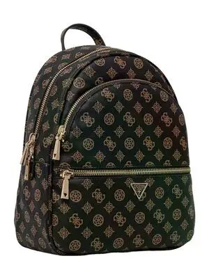 Guess Monogram Zip Backpack - Black