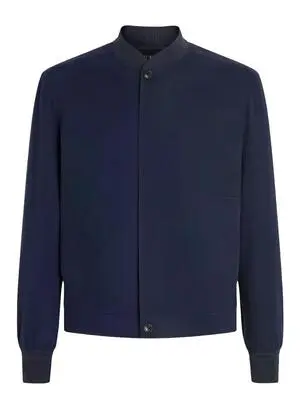Zegna Button-detailed Cashmere Coat - Blue