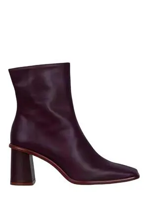 ALOHAS Square-toe Heeled Boots - Red