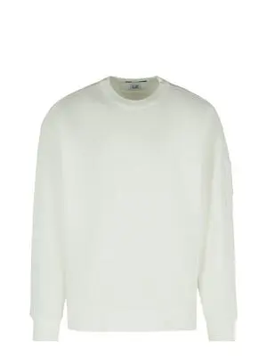C.P. COMPANY Emerized Cotton Sweatshirt - White