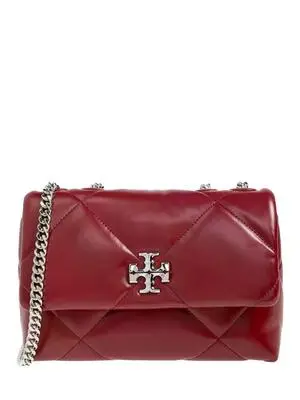 Tory Burch Quilted Chain Shoulder Bag With Logo - Red