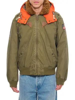 Ralph Lauren Bomber Jacket With Hood - Green