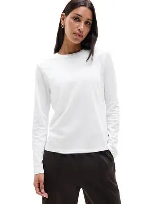 Athleta Classic Fit Cotton Top - Bright White