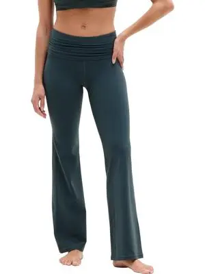 Athleta Transcend High-rise Fold-over Flare Leggings - Eden
