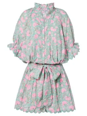 JULIET DUNN Floral Cotton Mini Dress - Multicoloured