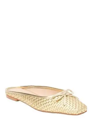 Matisse Remy Square Toe Mule Gold Weave