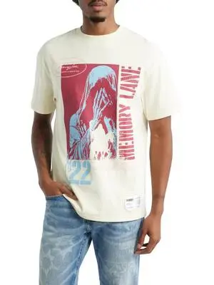 MEMORY LANE Runnin' Past Cotton Jersey Graphic T-shirt - Off White