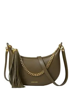 Veronica Beard Small Fortune Leather Shoulder Bag - Cypress