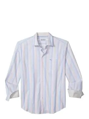 Tommy Bahama Sarasota Stretch Villa Stripe Islandzone® Button-up Shirt - Dew Drop