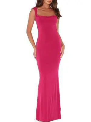 TIGER MIST Zita Open Back Evening Dress - Salsa Red