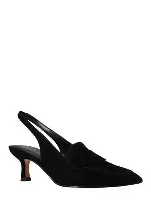 Pelle Moda Keagen Pointed Toe Slingback Pump - Black