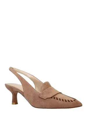 Pelle Moda Keagen Pointed Toe Slingback Pump - Taupe