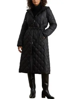 Ralph Lauren Belted Quilted Coat - Black