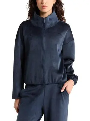 Zella Plush Ribbed Jacket - Navy Sapphire