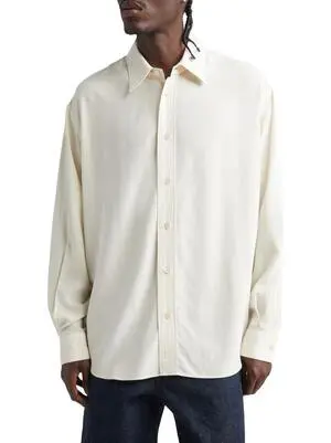 LEMAIRE Relaxed Fit Button-up Shirt - Light Cream