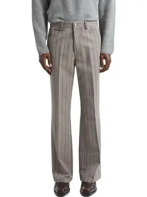 SECOND / LAYER Valluco Pinstripe Wool Pants - Pin Stripe
