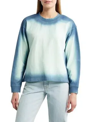 CITY BLUES Spot Dye Terry Sweatshirt Mint