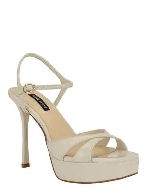 Nine West Tates Platform Stiletto Sandals - Ivory