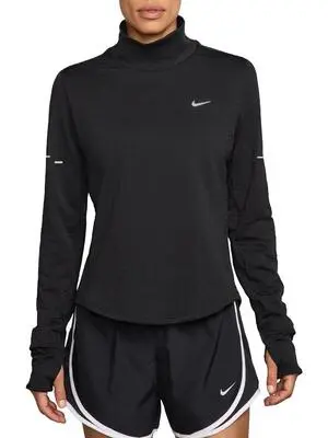 Nike Therma-fit Swift Mock Neck Running Top - 010 Black/refsil