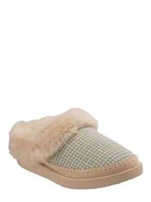 REVITALIGN Nordic Orthotic Faux Fur Lined Slippers - Cream Blue
