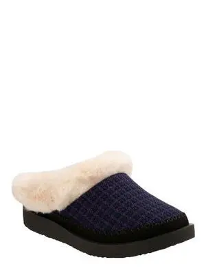 REVITALIGN Nordic Orthotic Faux Fur Lined Slippers - Navy