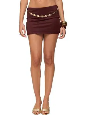 EDIKTED Briar Belted Mini Skirt - Brown
