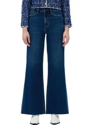 BAYEAS Bella Flare Leg Jeans - Dark Blue