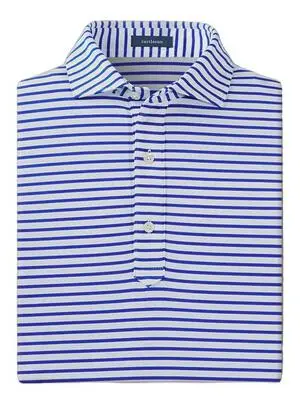 TURTLESON Gus Stripe Performance Polo - Royal