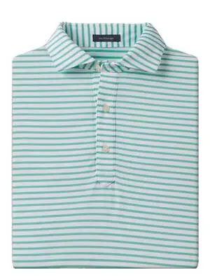 TURTLESON Gus Stripe Performance Polo Wave