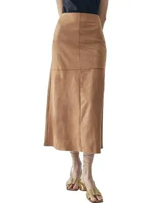 ATS Fern Suede Midi Skirt