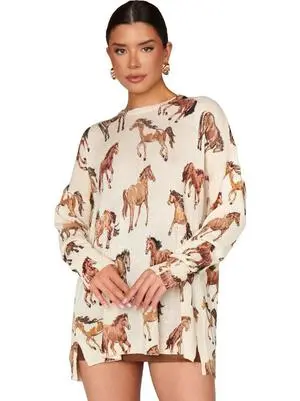 Show Me Your Mumu Bonfire Horse Knit Sweater - Wild Horses Knit