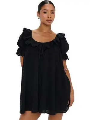 Show Me Your Mumu Toulouse Tunic Dress - Black Voile