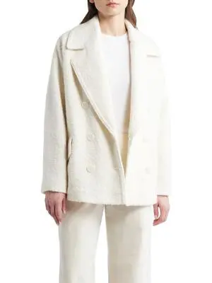Hugo Boss Cabani Textured Double-breasted Jacket - Off White
