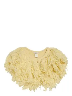 DIOTIMA Wool Blend Fringe Collar - Butter