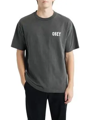 Obey Icon Photo Graphic T-shirt - Pigment Dusty Black
