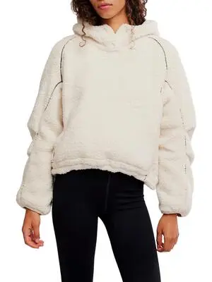Free People Free Flow Fleece Hoodie - Birch Tree
