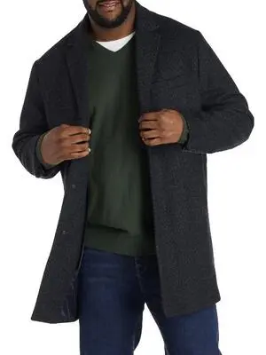 JV REFLEX Big & Tall Darren X Overcoat - Navy