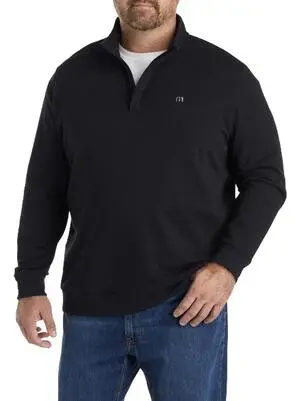 TRAVISMATHEW FIT BY DXL Big & Tall Cloud Quarter-Zip Pullover Black