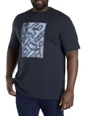BOSS Big & Tall Taut 81 Graphic Tee - Dark Blue